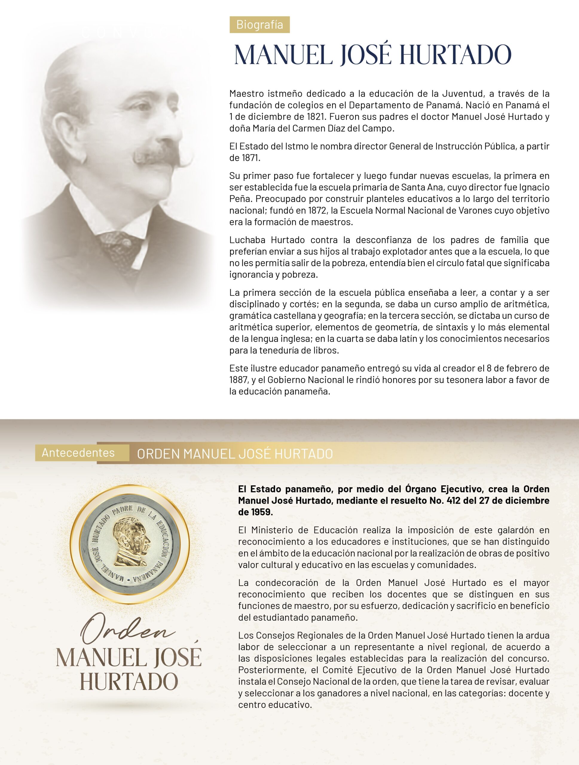 Orden Manuel José Hurtado - Ministerio de Educación